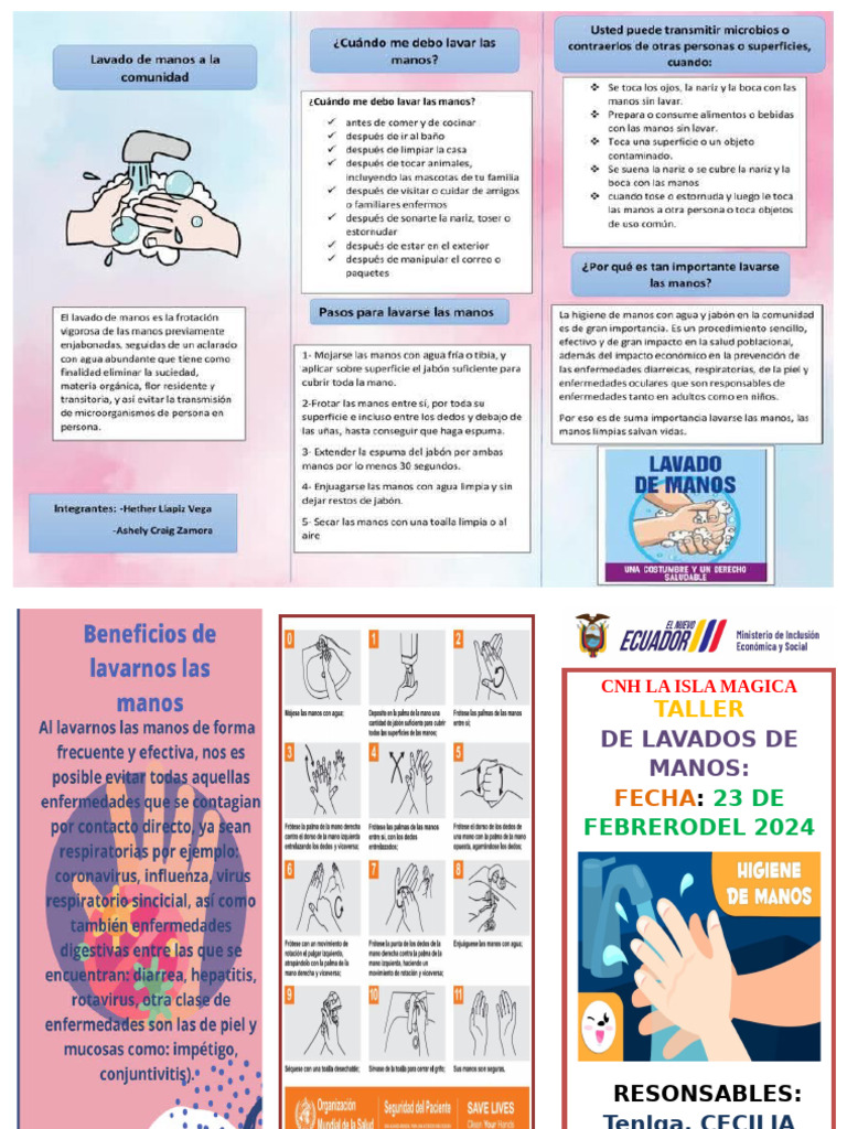 Triptico Del Lavado de Manos | PDF