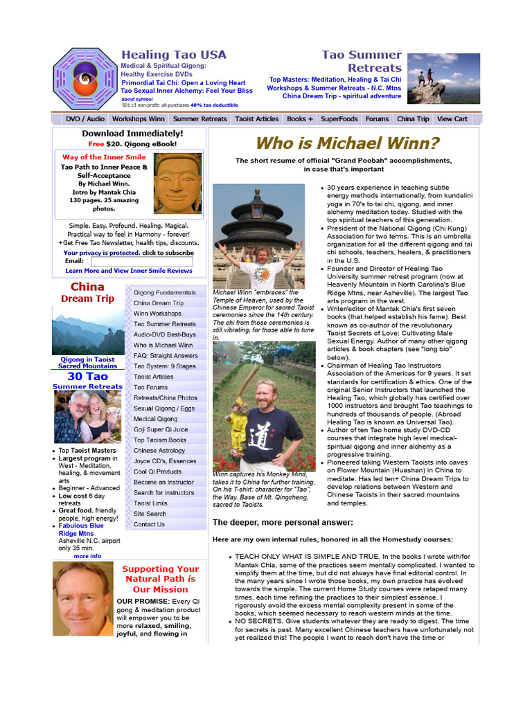 Who is Michael Winn | PDF | Mantak Chia | Neidan