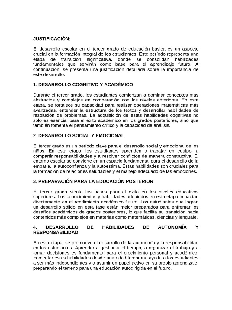 JUSTIFICACIÓN | PDF | Aprendizaje | Las emociones