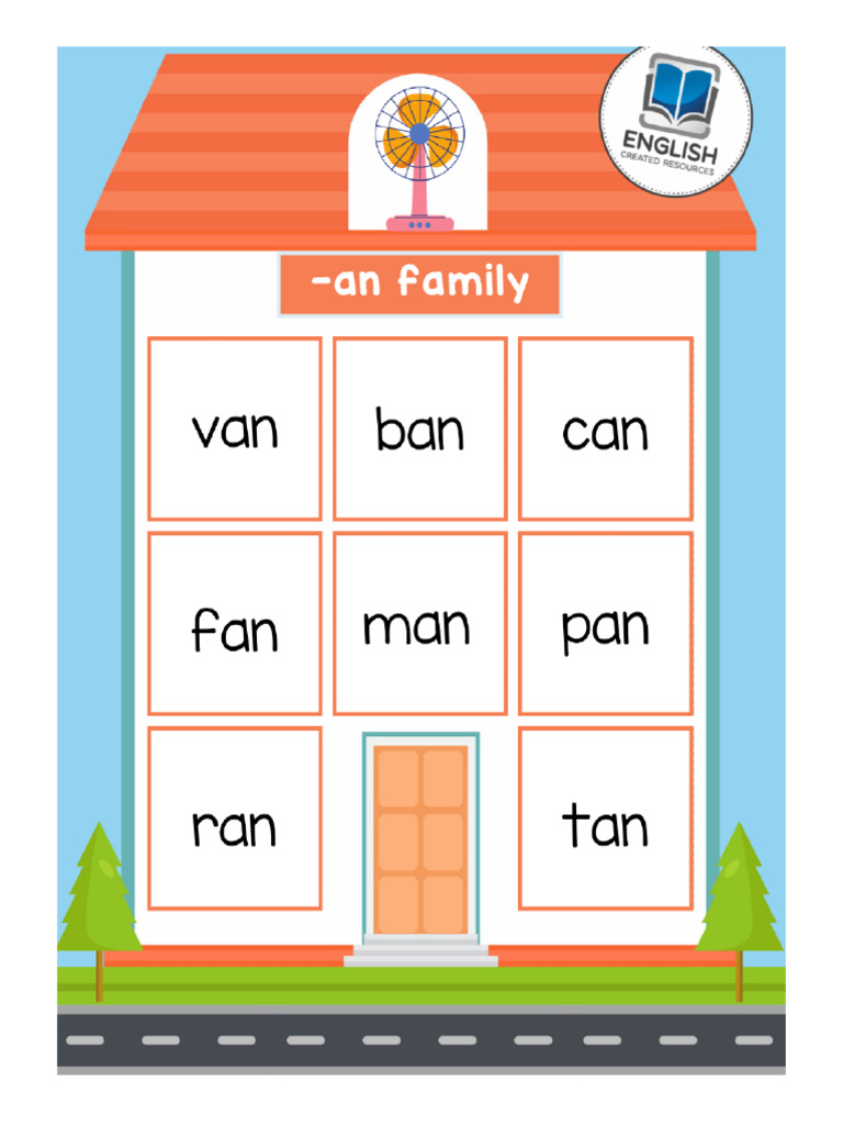 An - Words Family Worksheet 1 | PDF