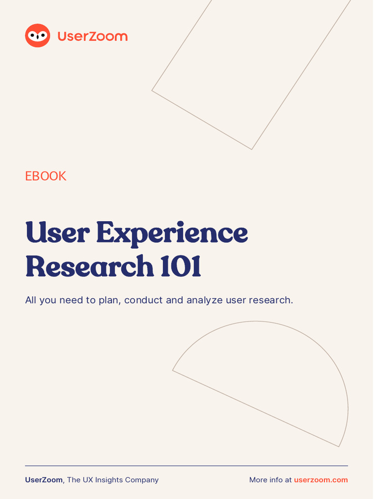 UserZoom - UX Research 101 | PDF | Usability | Sampling (Statistics)