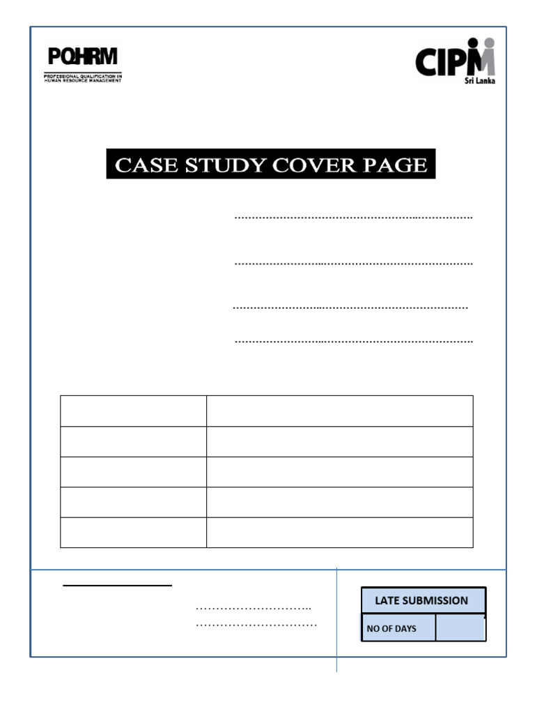 2.PQHRM Case Study COVER PAGE - English | PDF