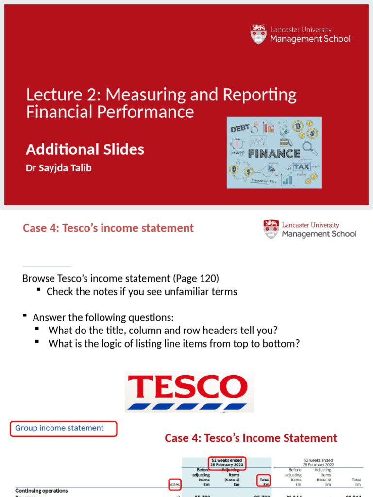 Week 2 - Additional Slides | PDF | Expense | Tesco