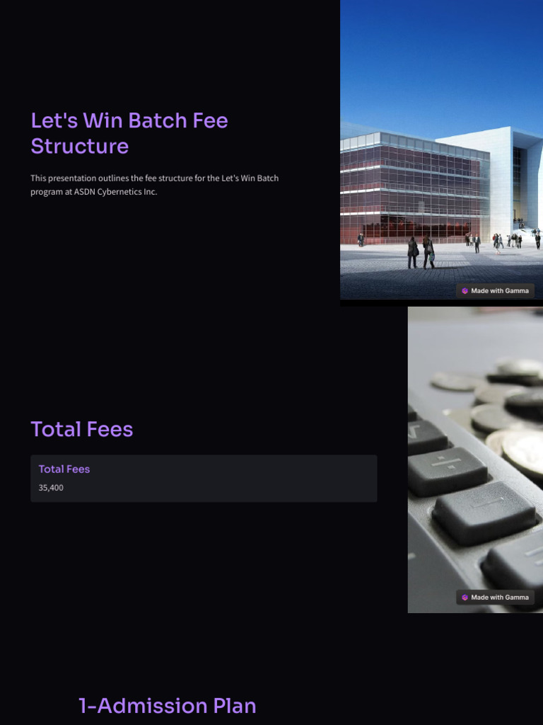 Lets Win Batch Fee Structure | PDF