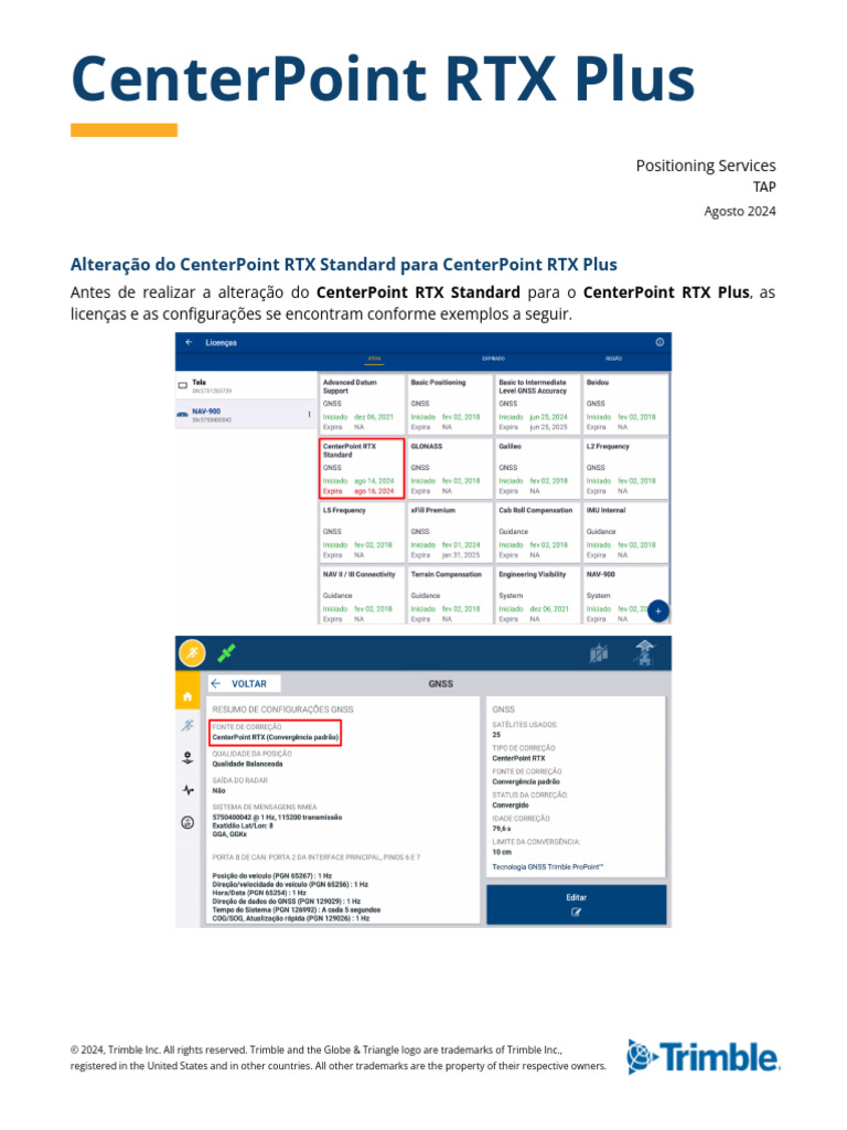 Configurações CenterPoint RTX Plus | PDF