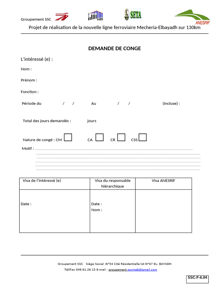 F 6 Titre de conge | PDF