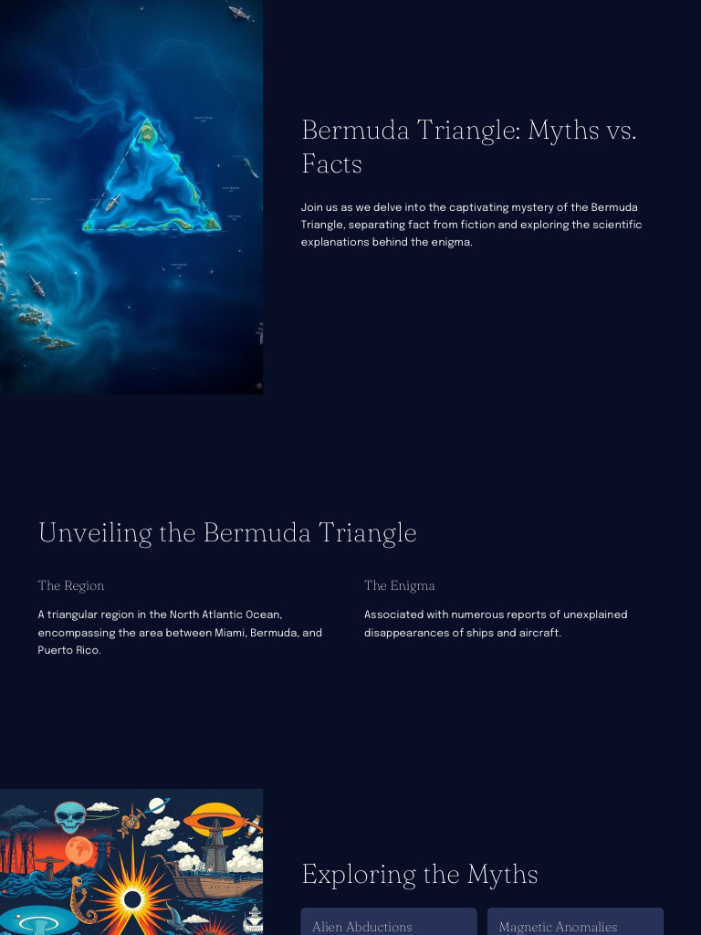 Bermuda Triangle Myths Vs Facts | PDF | Wound | Oceans
