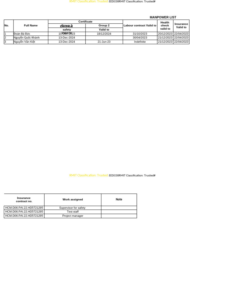 NHE - Manpower List | PDF