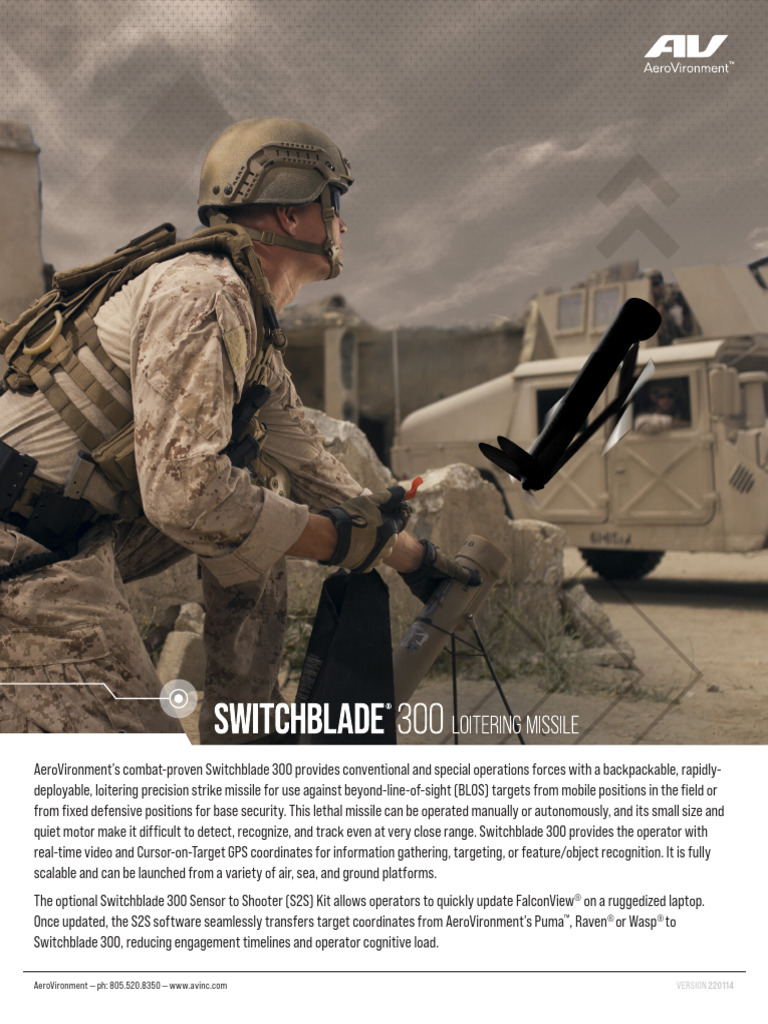 Switchblade 300 Datasheet 220114 | PDF | Military Technology