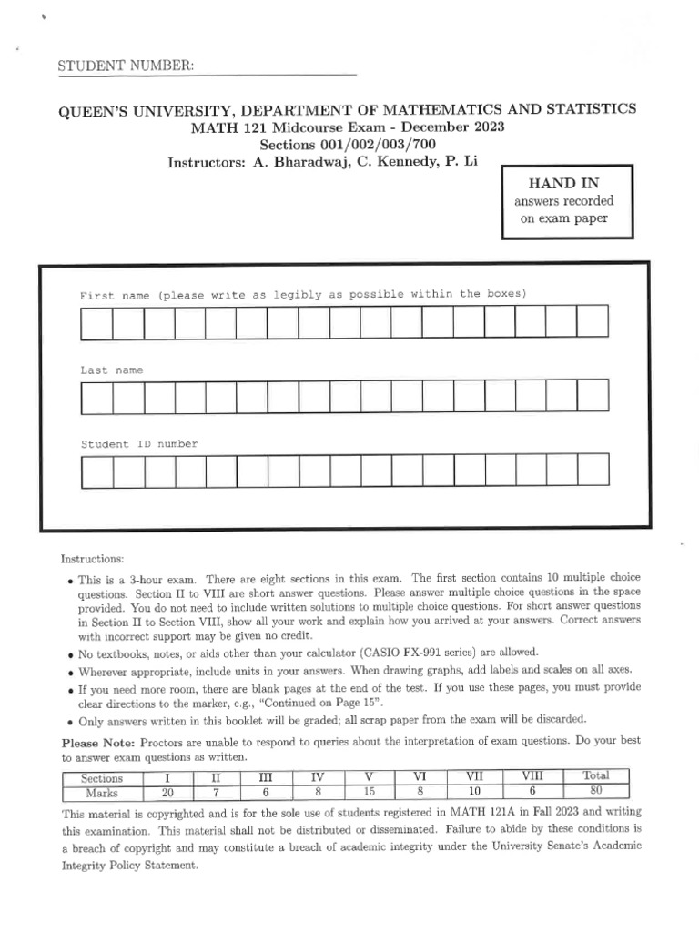 Math121 Final 2023 Pdf