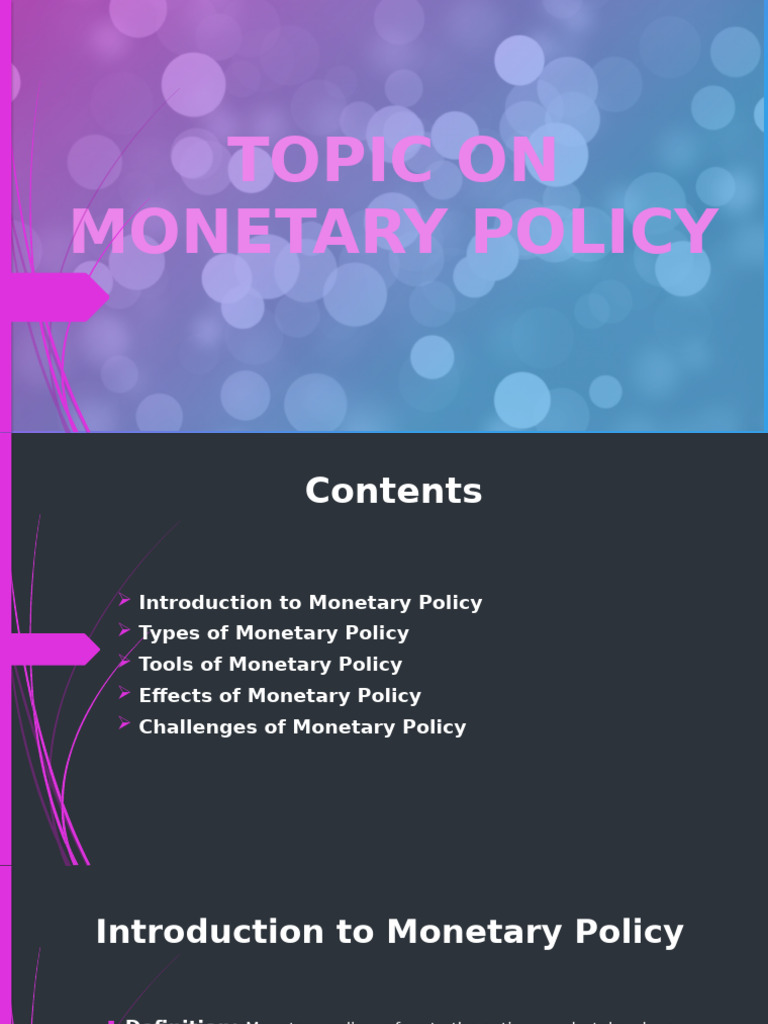 Monetary Policy | PDF