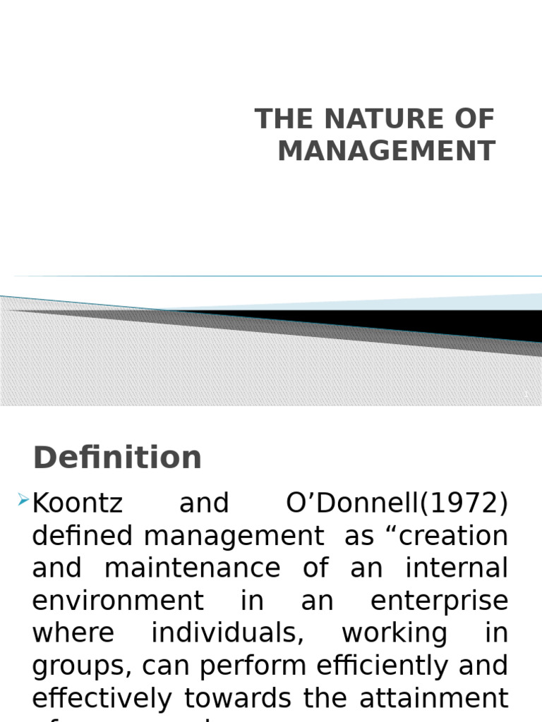 Topic 1- The Nature of Management | PDF | Profession | Science