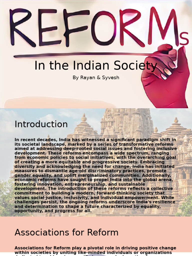 Reforms in Indian Society: Rammohan's Legacy | PDF | Swami Vivekananda ...