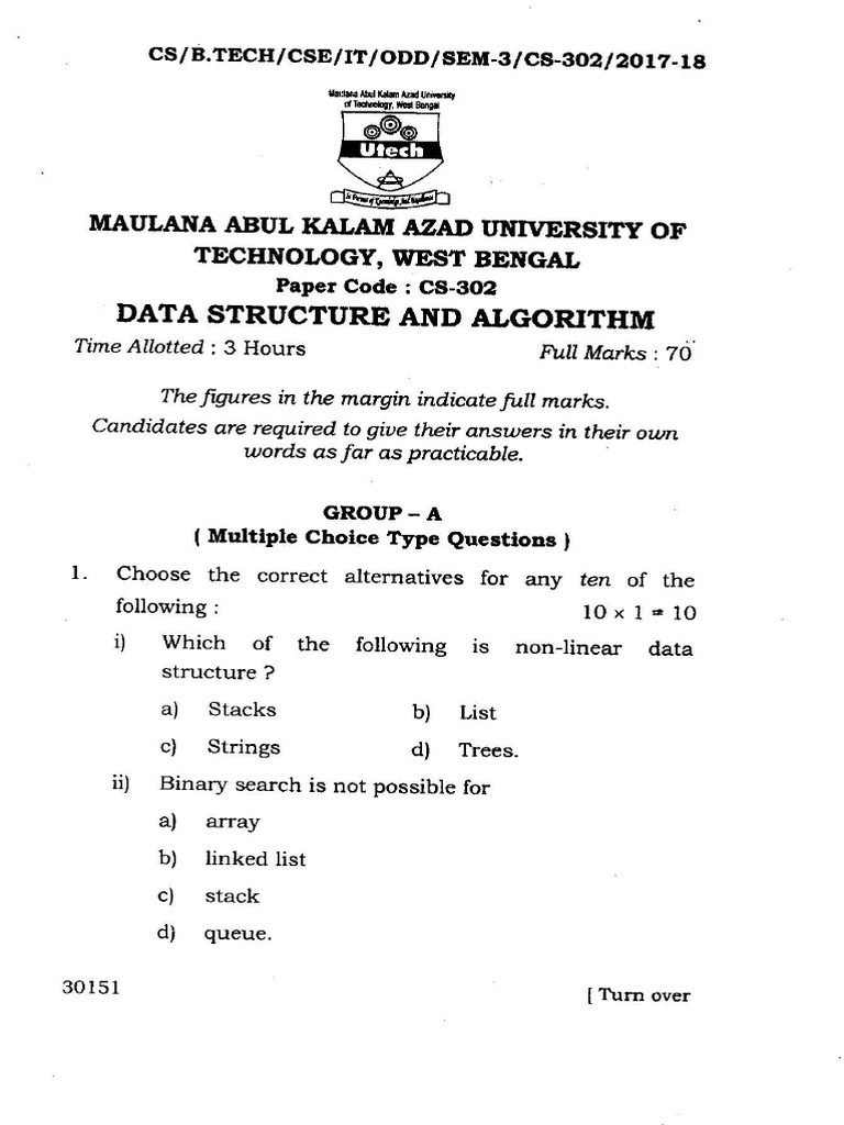 DATASTRUCTUREALGORITHMS-2017 3rdsem | PDF | Computer Programming ...