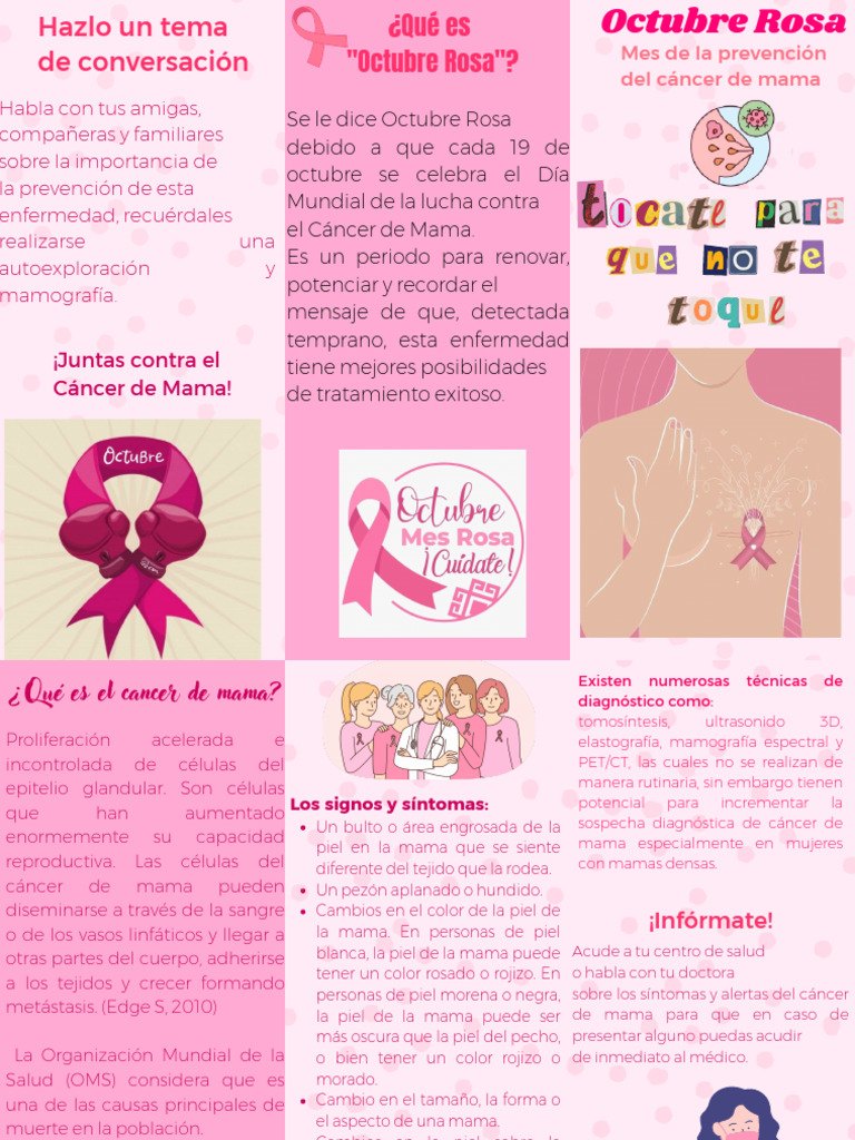 Folleto sobre la prevención del cáncer de mama ilustrado moderno rosa_20241017_192959_0000 | PDF ...