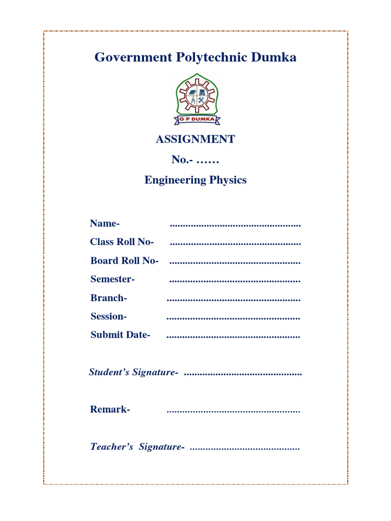 Assignment Cover Page (1) | PDF