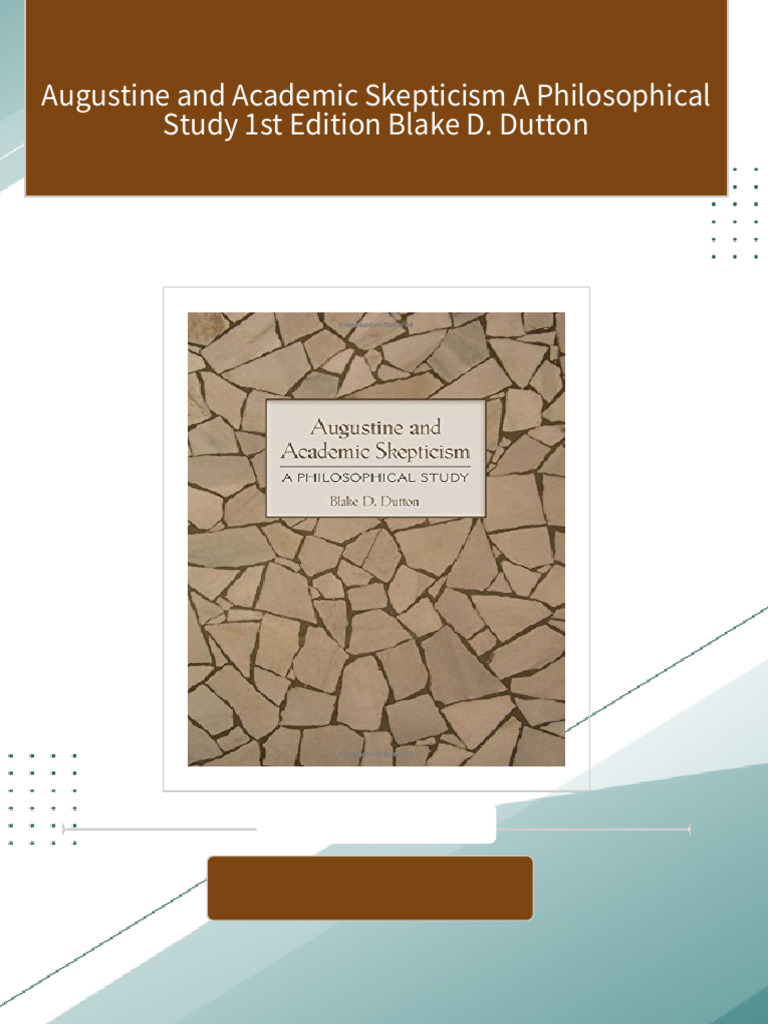 Download full Augustine and Academic Skepticism A Philosophical Study ...
