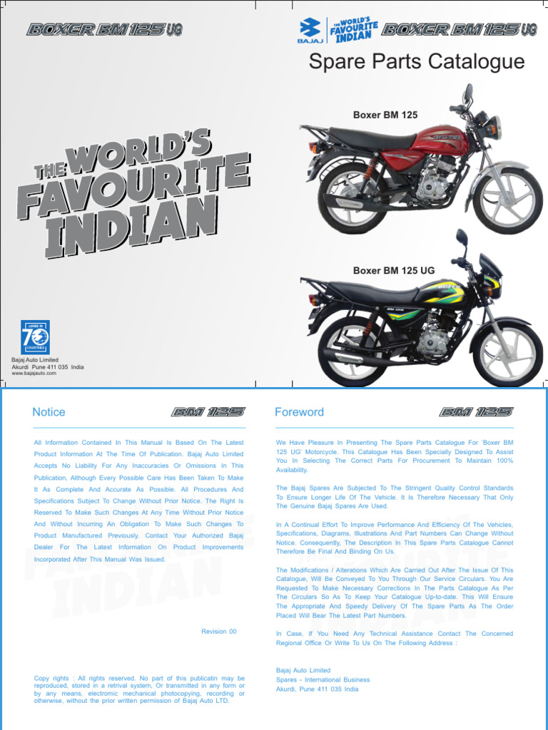 Boxer BM 125 UG Provisional SPC | PDF | Clutch | Axle