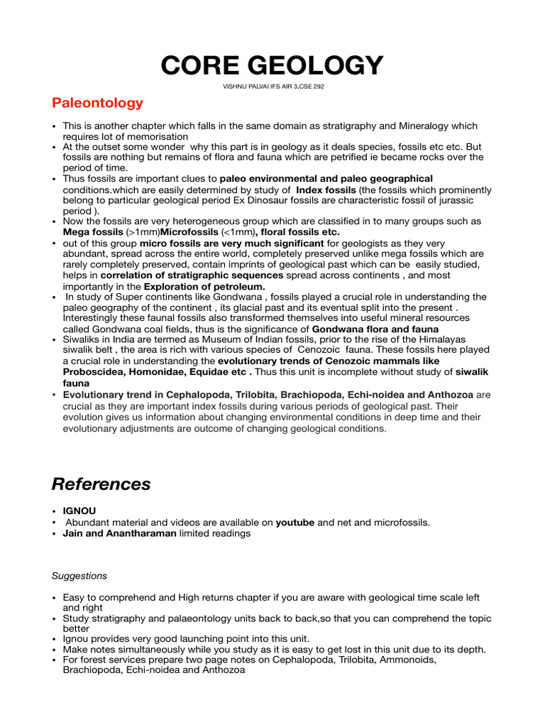 Paleontology Pdf Fossil Paleontology
