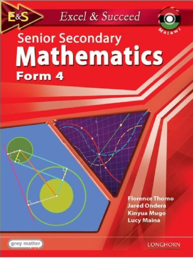 Senior Secondary Mathematics Form 4 | PDF | Matrix (Mathematics) | Circle