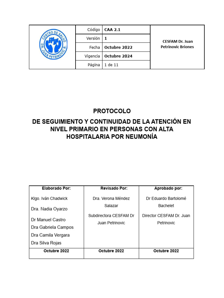 Protocolo NAC 2022 (1) | PDF | Neumonía | Causas de la muerte