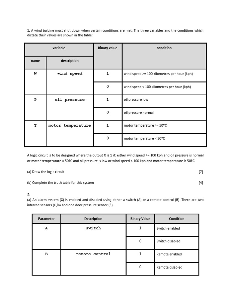 Logic Gates Application Assignment | PDF | Wind Speed