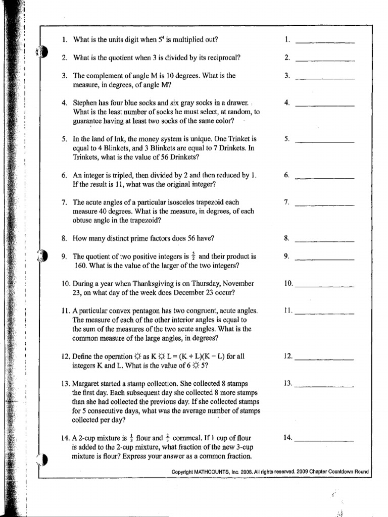 2009 Chapter Countdown 2 | PDF