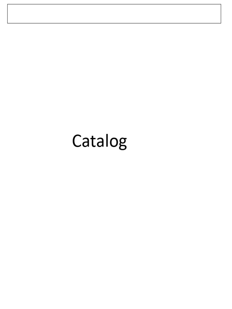 Catalog | PDF