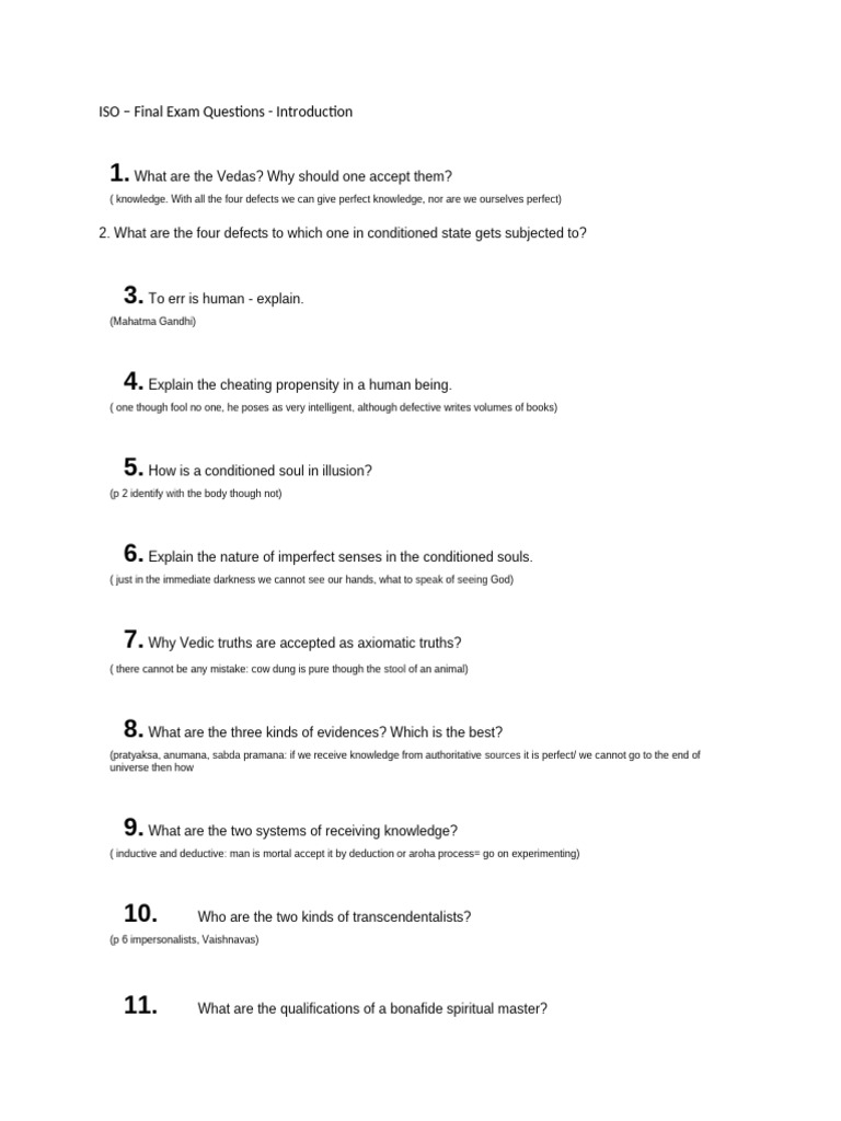 ISO Final Exam Intro | PDF
