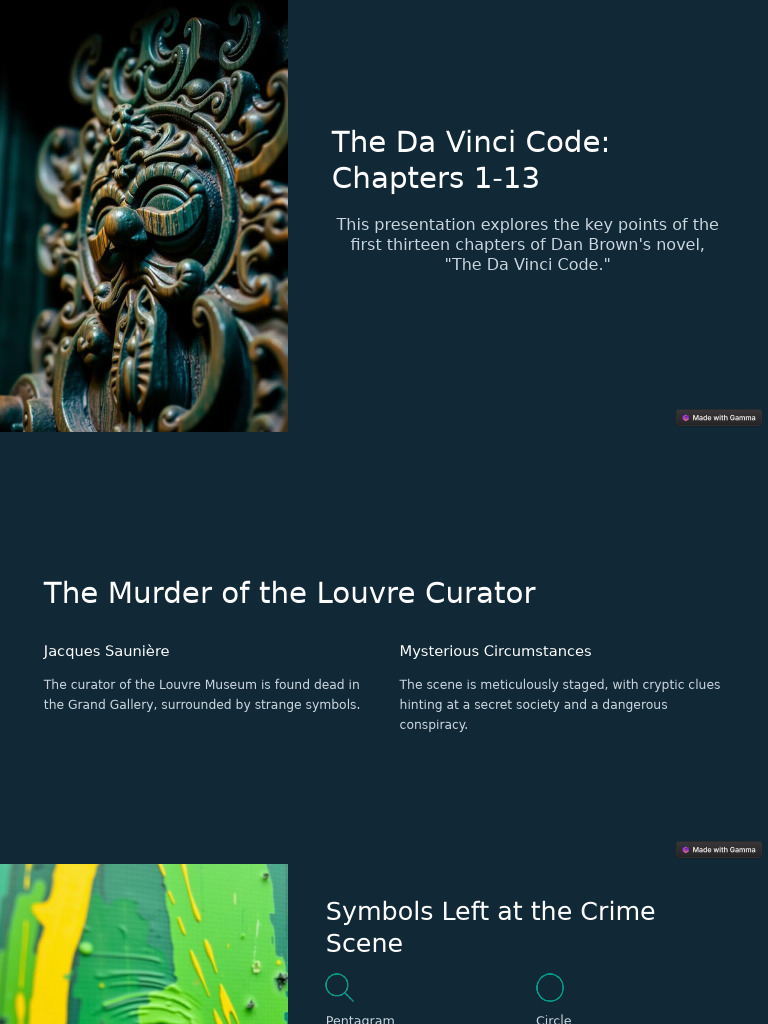 The Da Vinci Code Chapters 1 13 | PDF