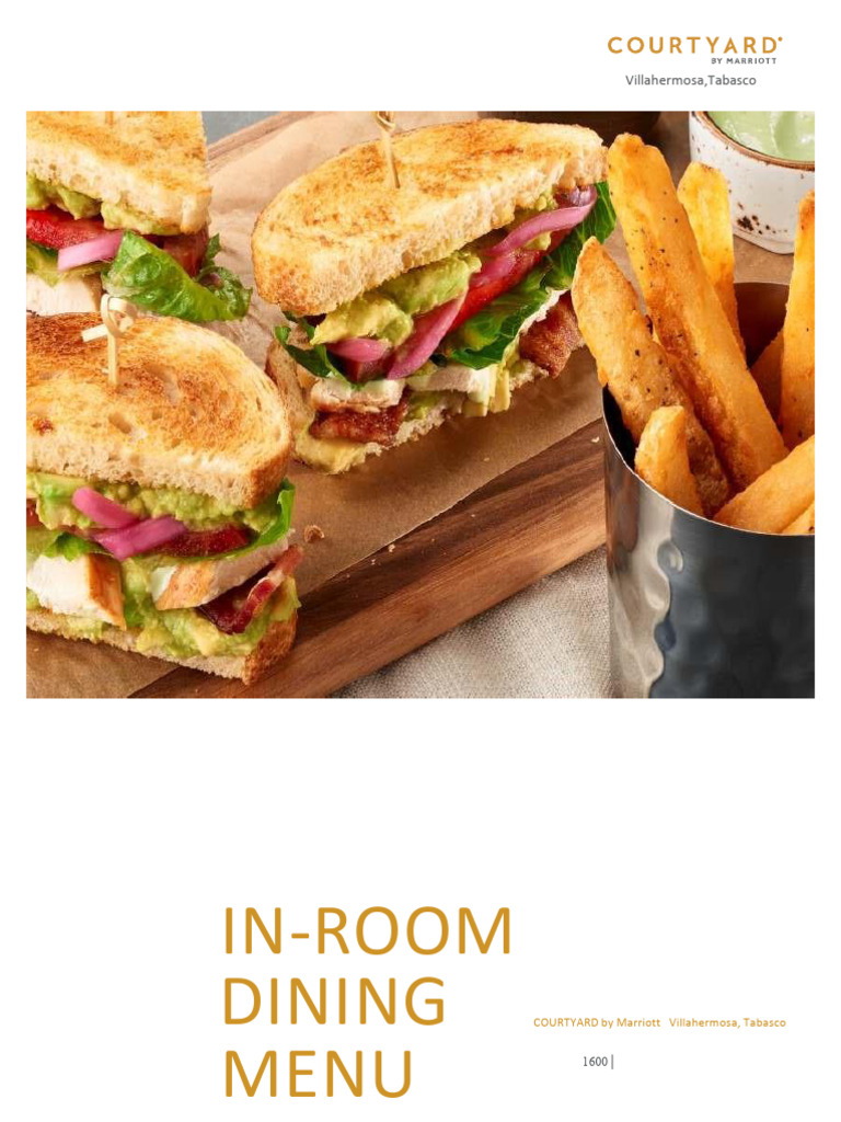 Menú de Servicio a Cuartos Marriott | PDF | Taco | Alimentos