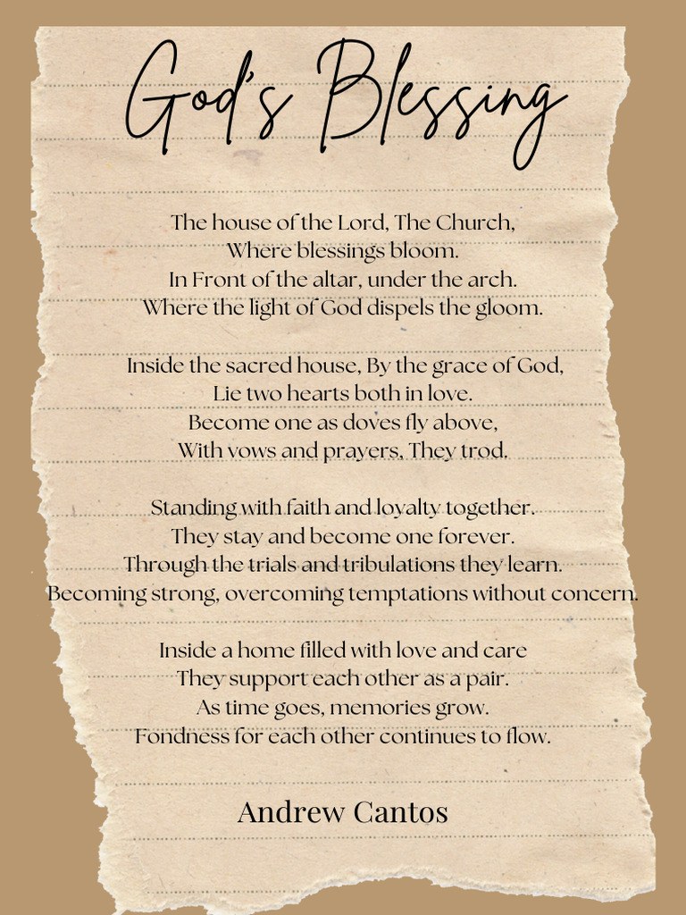 God’s Blessing | PDF