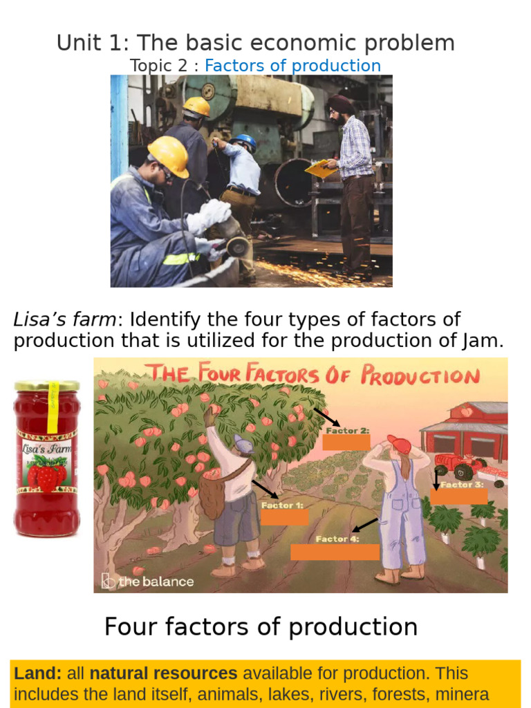 Factors of Production Explained | PDF | Labour Economics | Factors Of ...