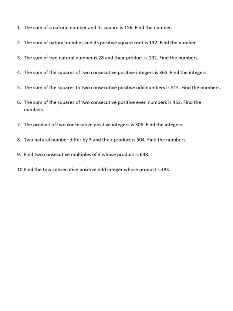 Class 10 Quadratic Equations Test | PDF
