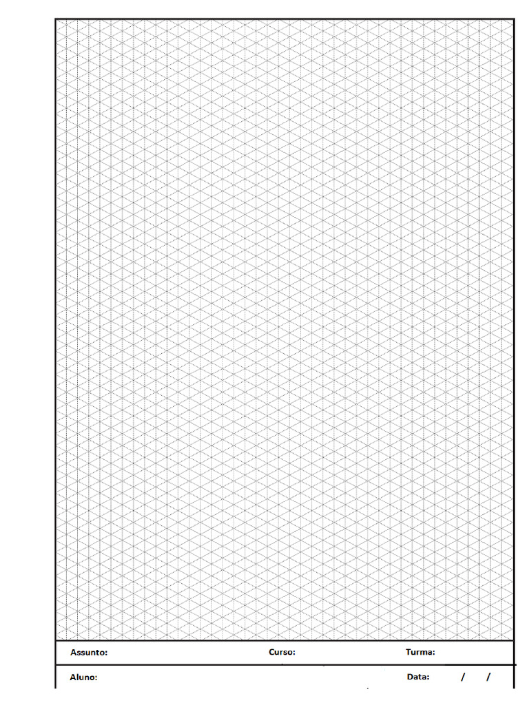 Modelo de Folha Isomêtrica para Desenho Técnico | PDF