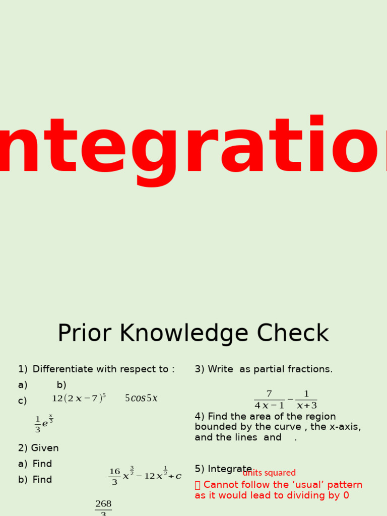 Calculus Integration Guide | PDF | Integral | Function (Mathematics)