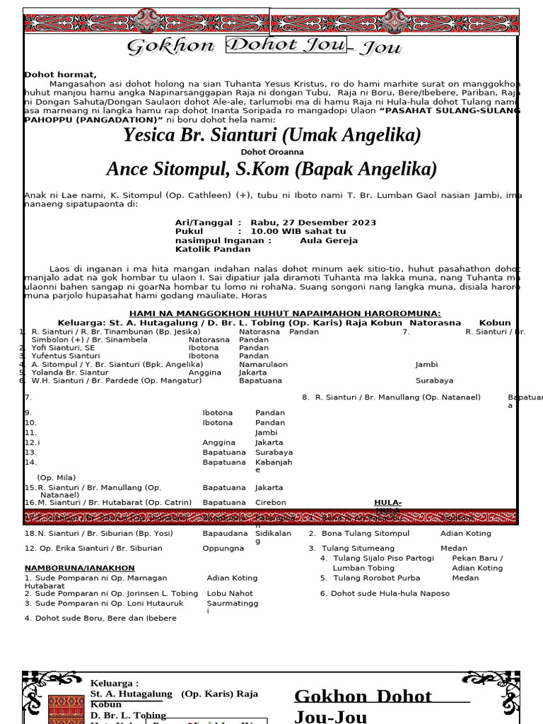 Undangan Par Pam | PDF