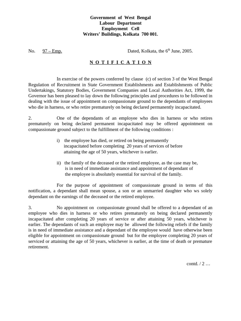 Appointment On Compassionate Ground-Misc | PDF | Justice | Crime & Violence