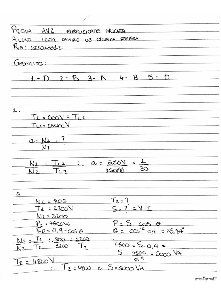 Ap2 Eletricidade Aplicada Pdf