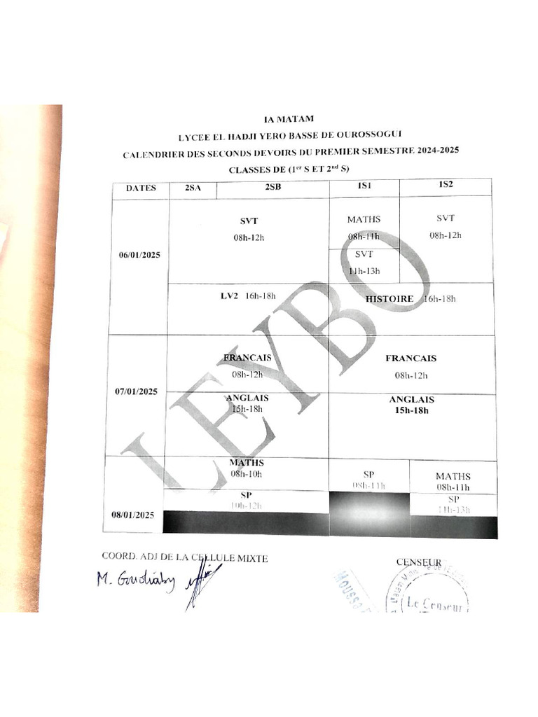Cal 2nd Devoirs 2S & 1S | PDF
