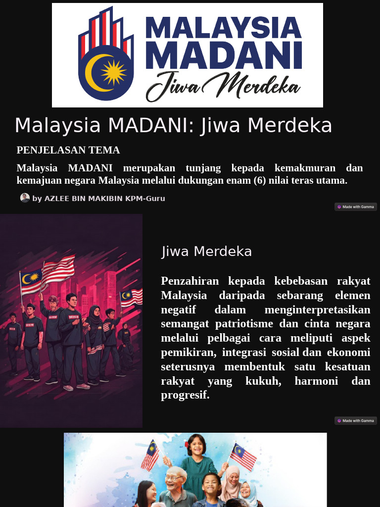 Malaysia MADANI Jiwa Merdeka | PDF