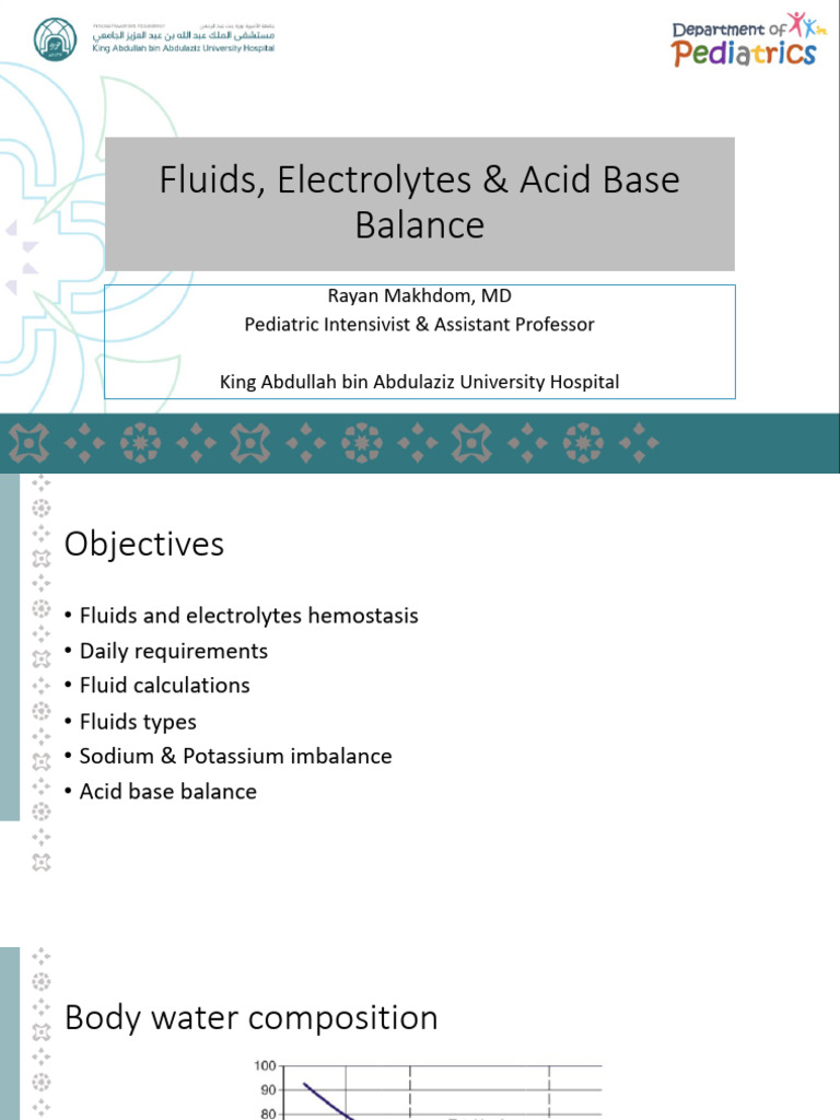 16. Fluid, Electrolytes, & Acid-base Balance | PDF | Dehydration ...