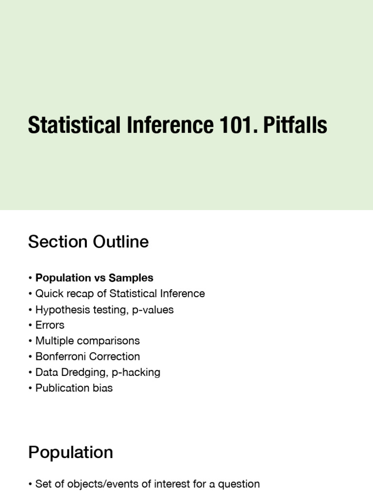 Statistical_Inference_1&1_Pitfalls | PDF | Type I And Type Ii Errors ...