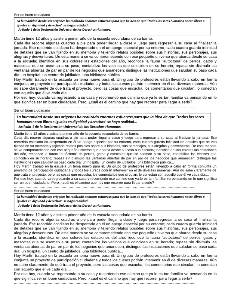 Ser un buen ciudadano | PDF