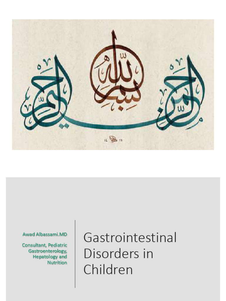 Pediatric Gastrointestinal Disorders Guide | PDF | Gastroesophageal ...