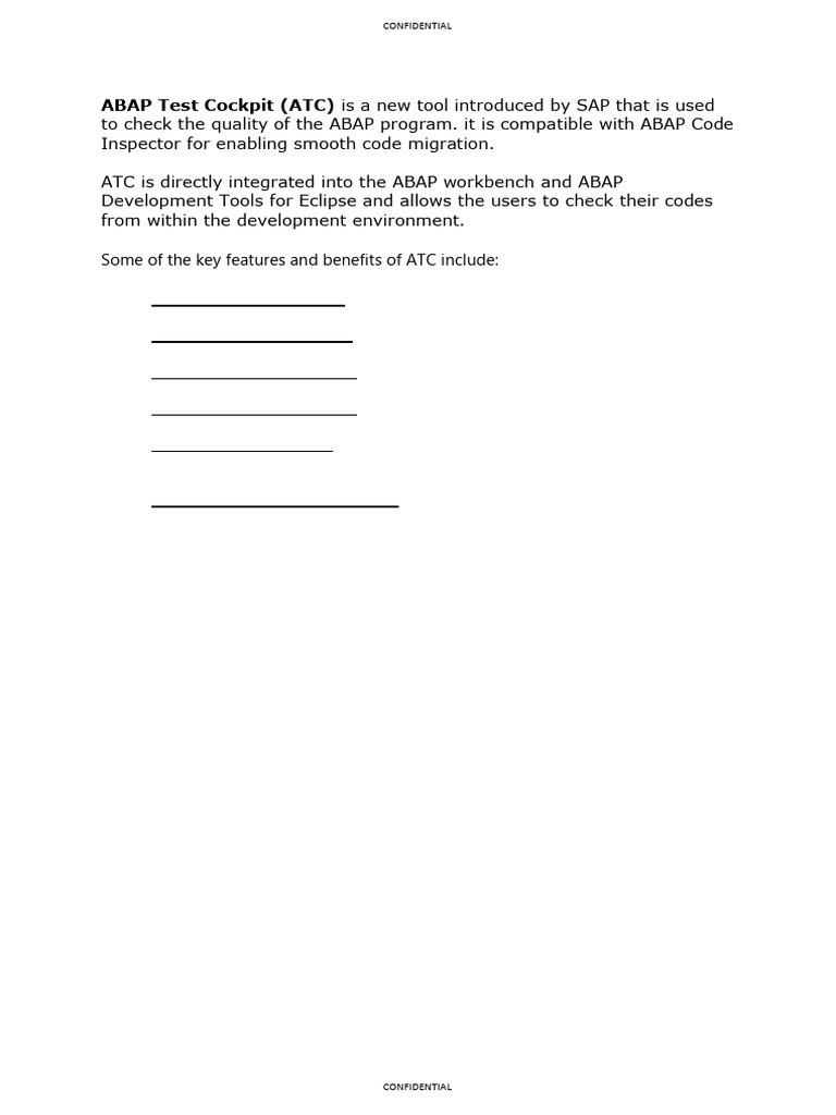 Abap Test Cockpit Atc 1722572170 Pdf Systems Engineering Computer Science