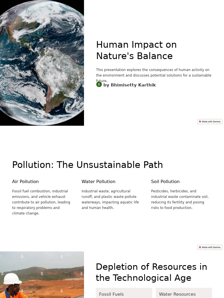 Human Impact On Natures Balance | PDF | Sustainability | Human Impact ...