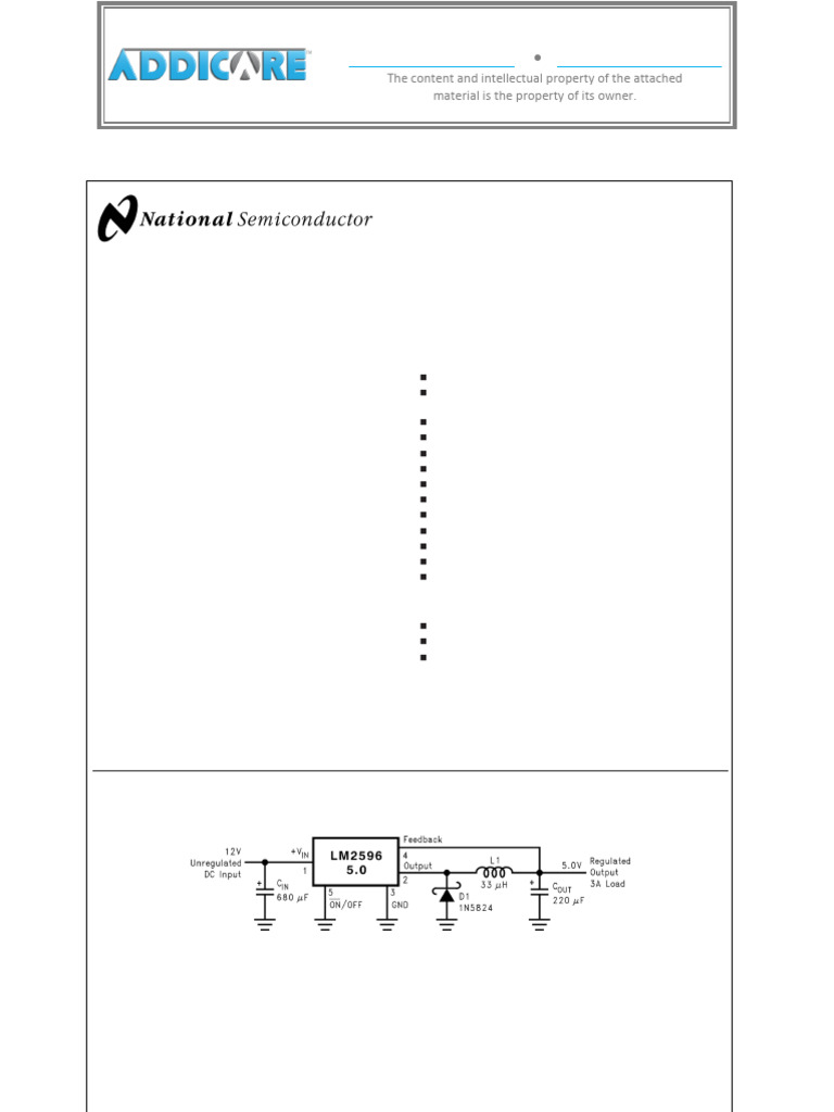 LM2596 Datasheet | PDF | Capacitor | Inductor