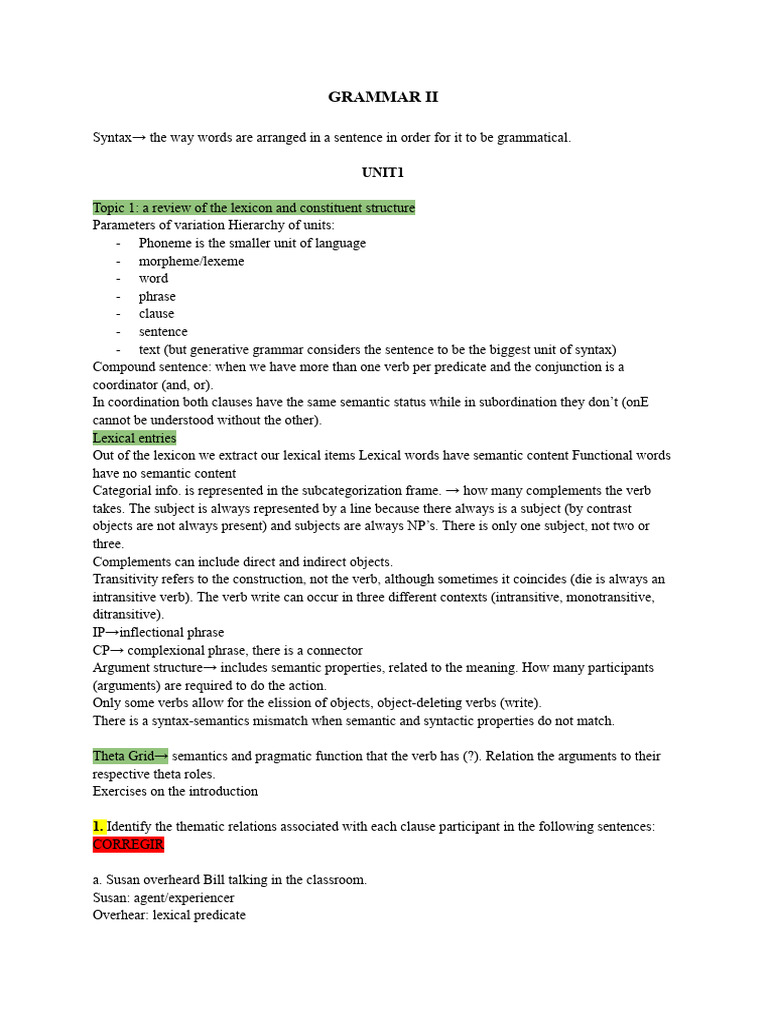 grammar | PDF | Lexical Semantics | Word