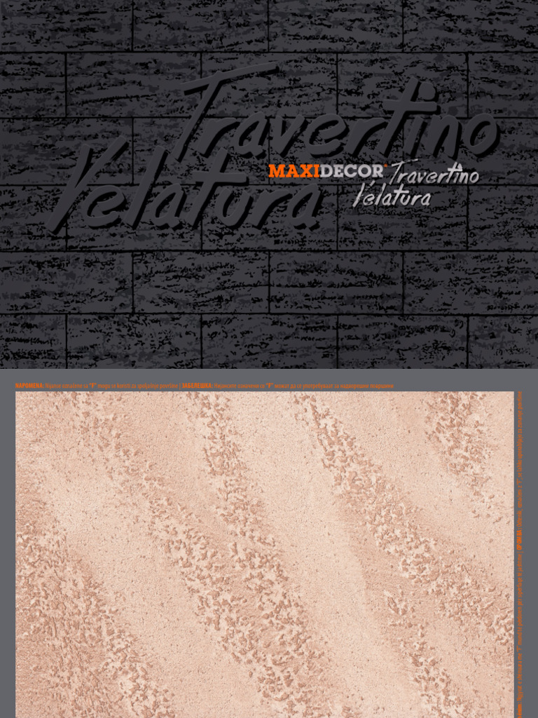 Maxidecor Travertino Velatura | PDF